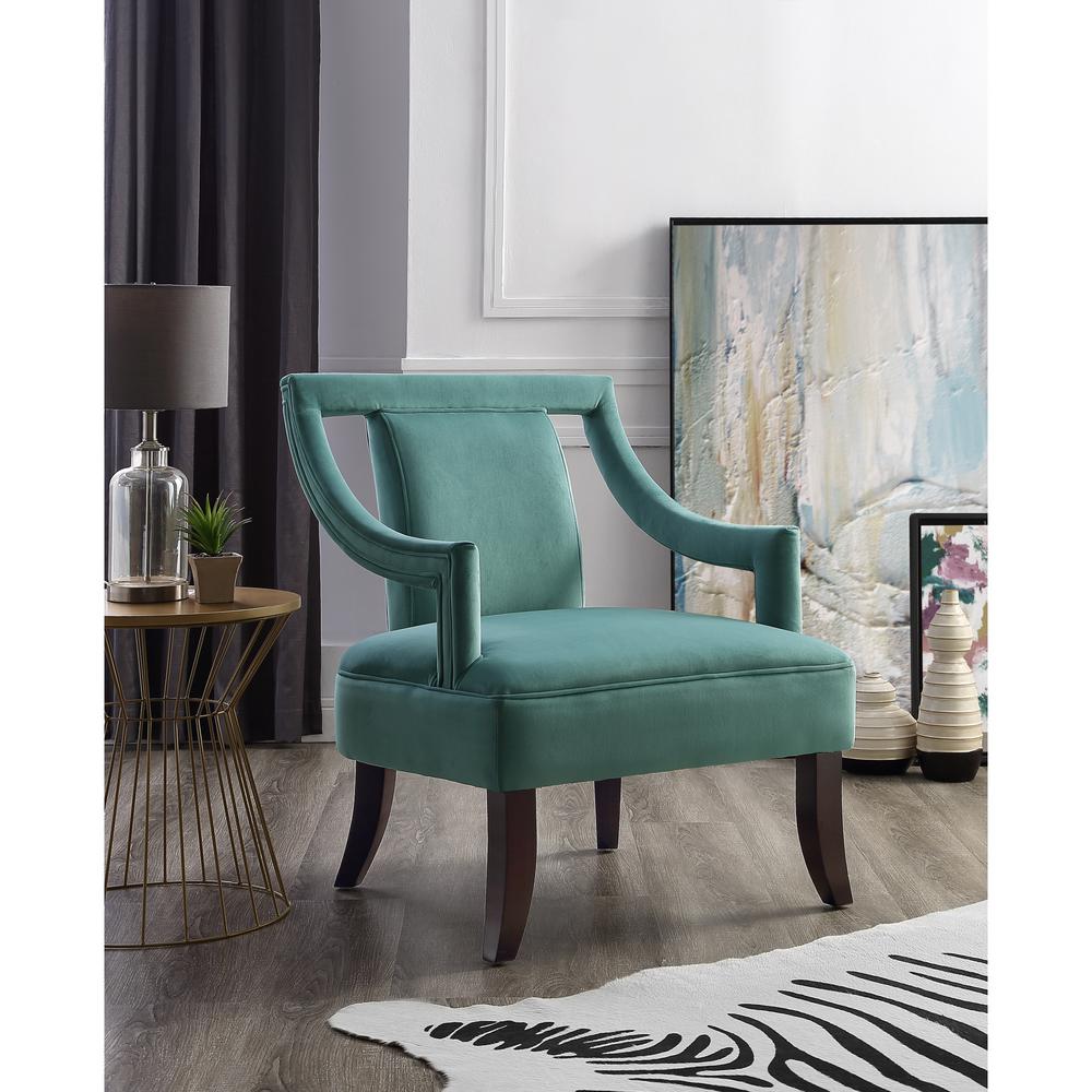 Inspired Home Salvador Grey Velvet Button Tufted Armless Slipper Chair ...