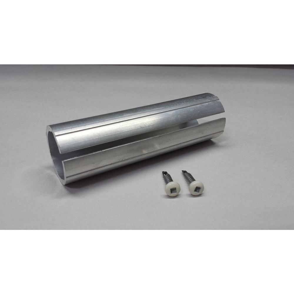 Pegatha Aluminum Straight Hand Rail Connector with White Screws-H ...