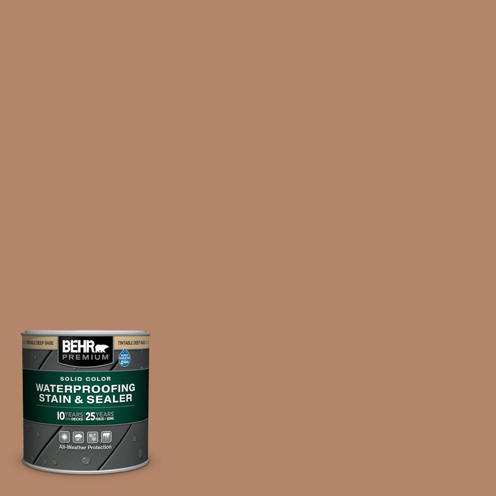 BEHR Premium 8 oz. #SC-158 Golden Beige Solid Color Waterproofing ...