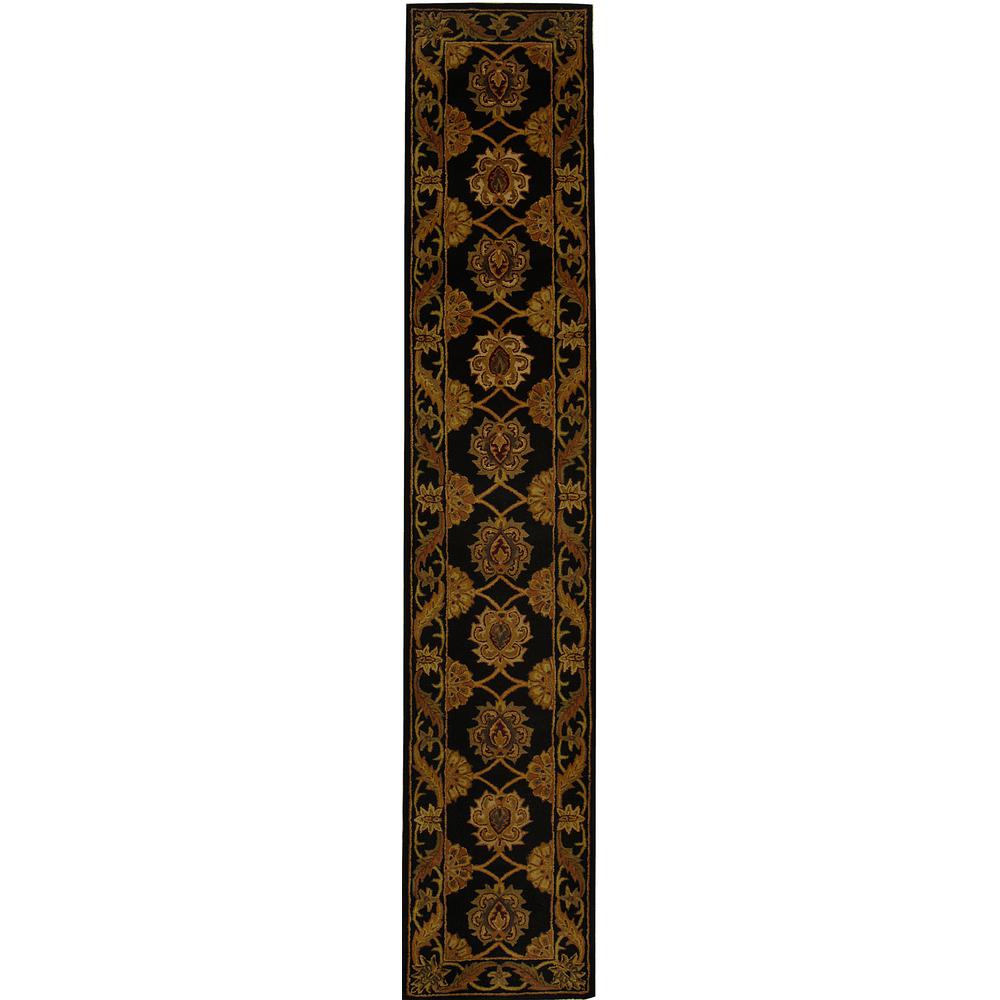 Safavieh Heritage Black 2 ft. x 20 ft. Runner Rug-HG314A-220 - The Home ...