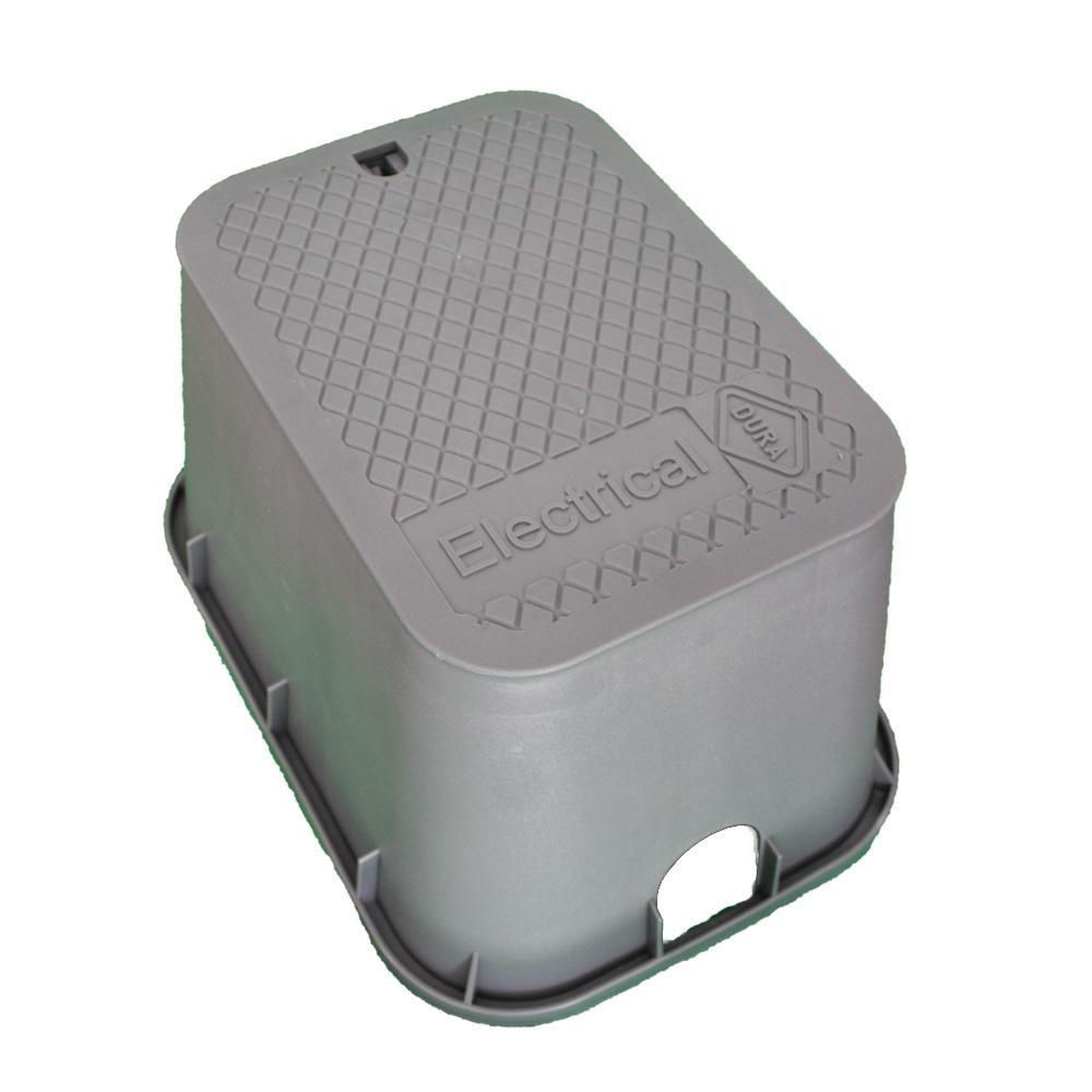 DURA 12 in. x 17 in. x 12 in. Rectangular Valve Box in Grey Body Grey ...