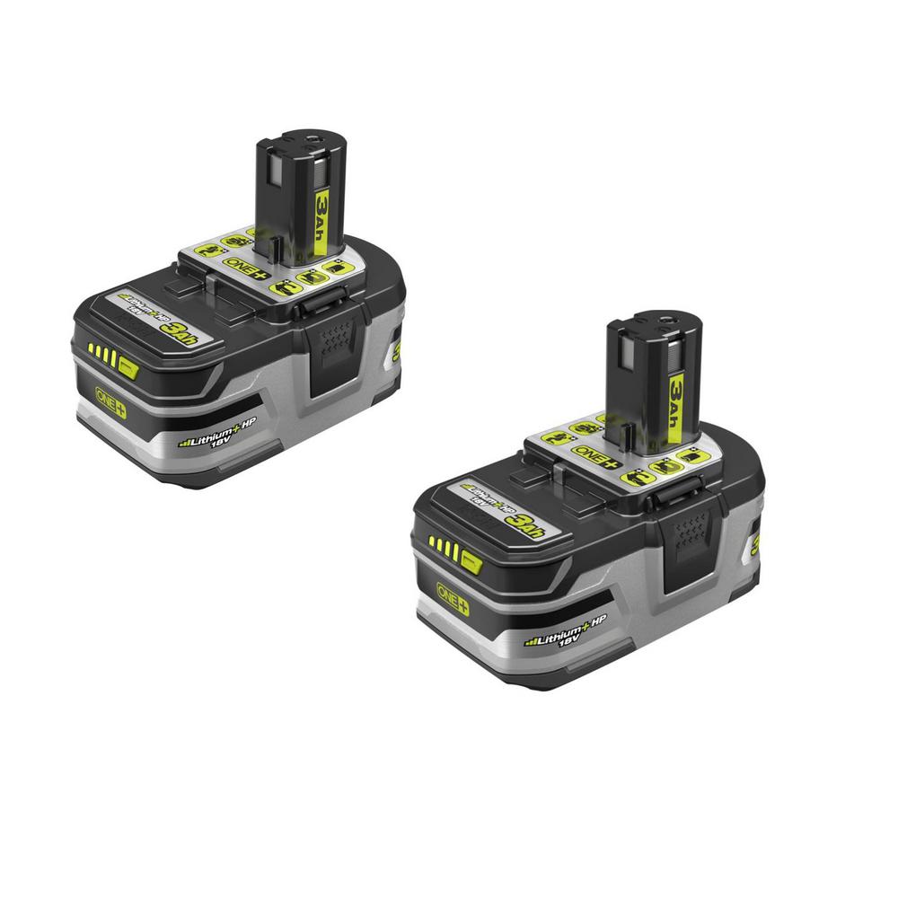 Ryobi 18-Volt ONE+ 3.0Ah Battery (2-Pack)-P162 - The Home Depot