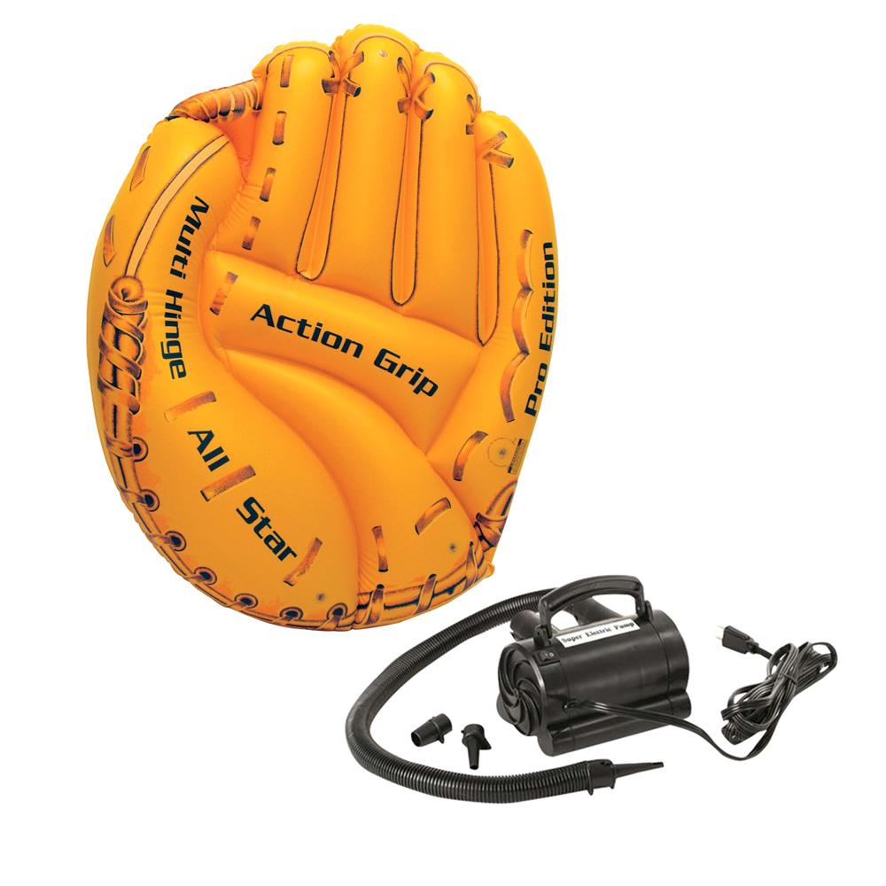 Pool Central 72.5 in. Orange and White Mesh Inflatable Lounge Float ...