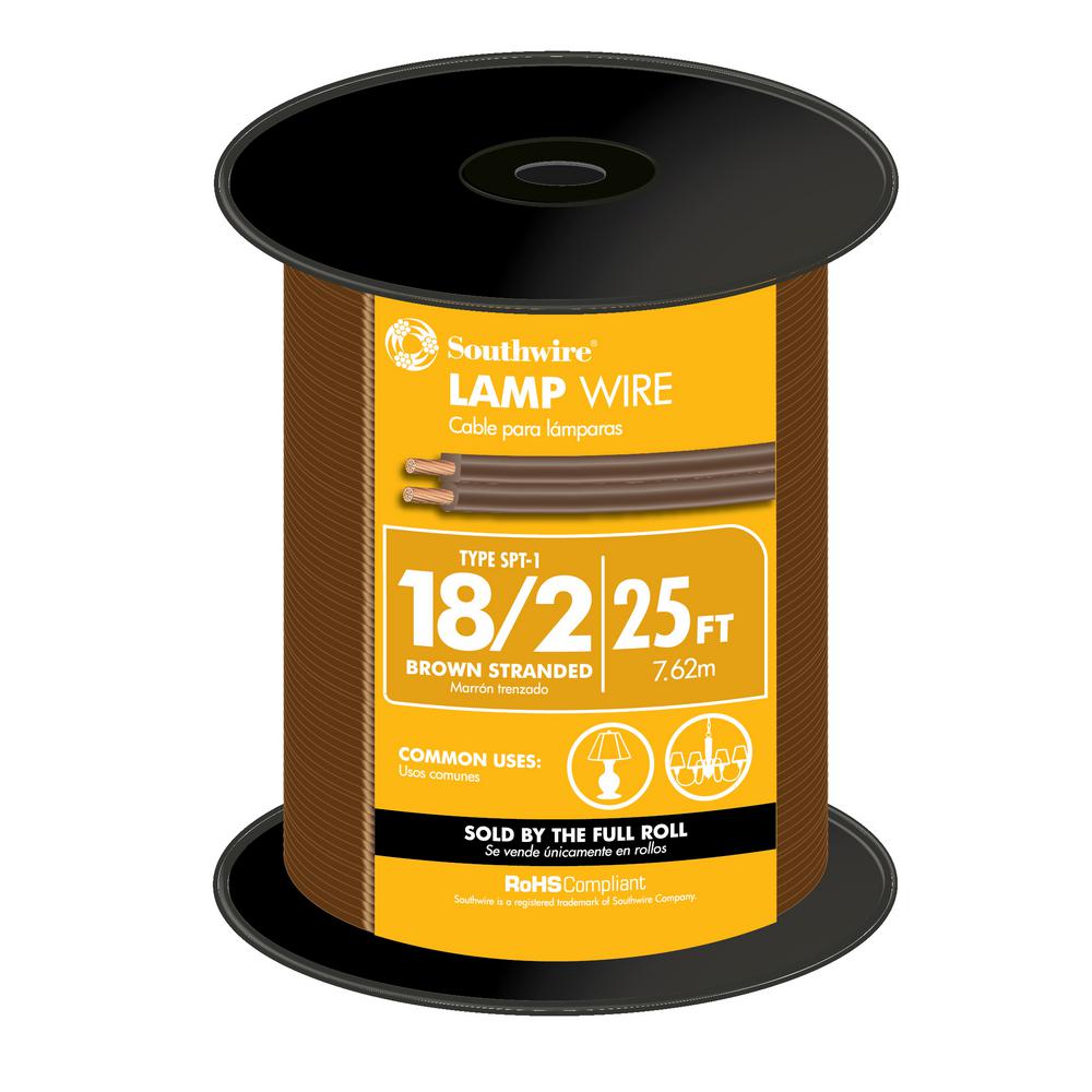 Southwire 25 Ft 18 2 Brown Stranded CU SPT 1 Lamp Wire 55680821 The Home Depot southwire-25-ft-18-2-brown-stranded-cu-spt-1-lamp-wire-55680821-the-home-depot