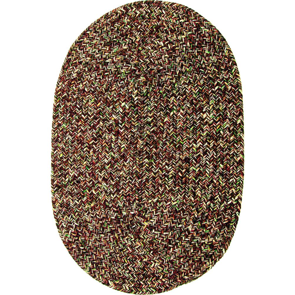 Rhody Rug Newberry Brown Tweed 2 ft. x 3 ft. Oval Indoor/Outdoor ...