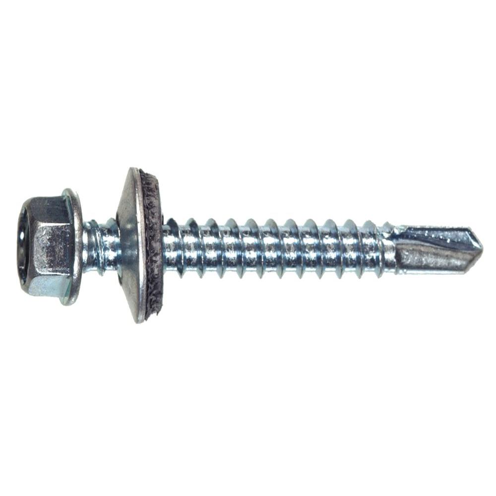 Everbilt 12 X 3 4 In Self Drilling Screw With Neoprene Washer 1 Lb