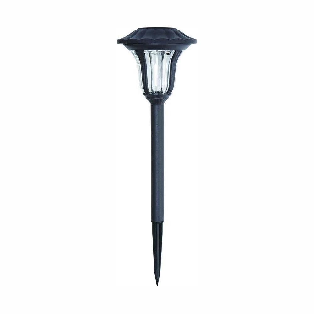 Hampton Bay Solar Black Outdoor Integrated LED Landscape Path Light (12 ...