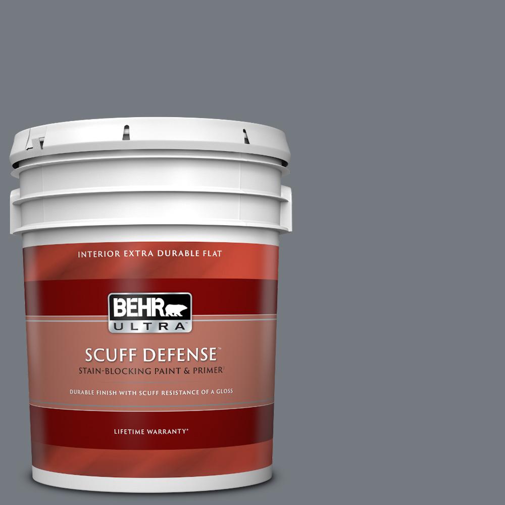 BEHR ULTRA 5 gal. #N510-5 Liquid Mercury color Extra Durable Flat ...
