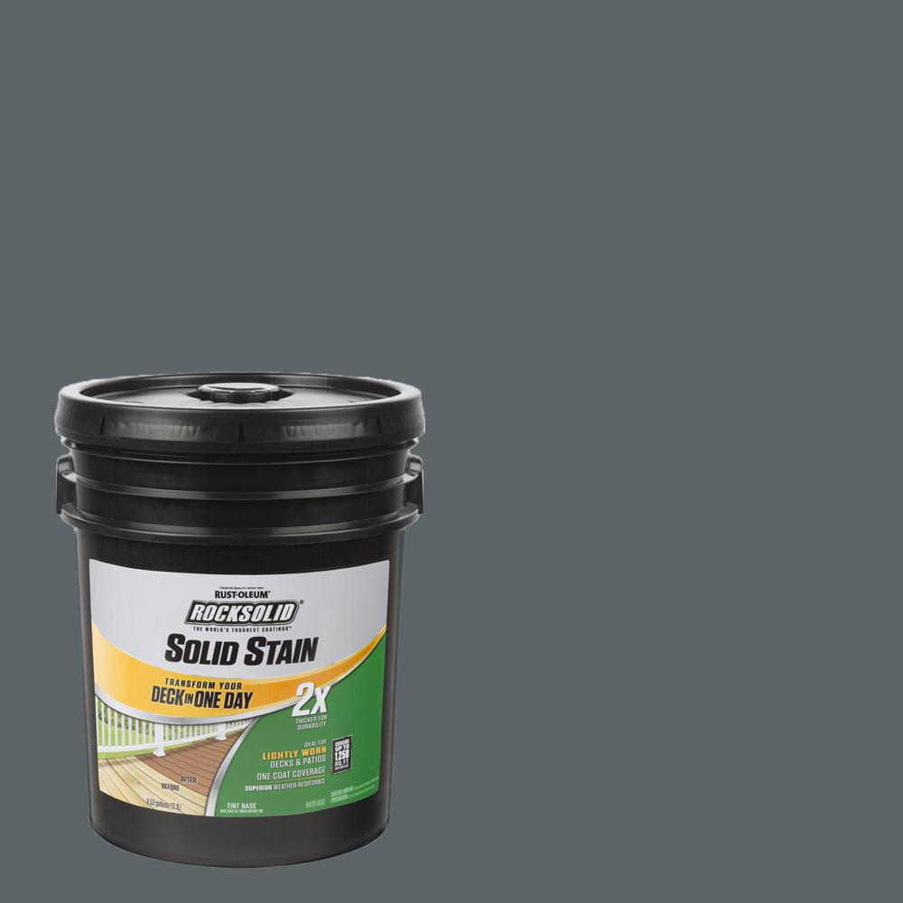 Rust-Oleum RockSolid 5 gal. Carbon Exterior 2X Solid Stain-319804 - The ...