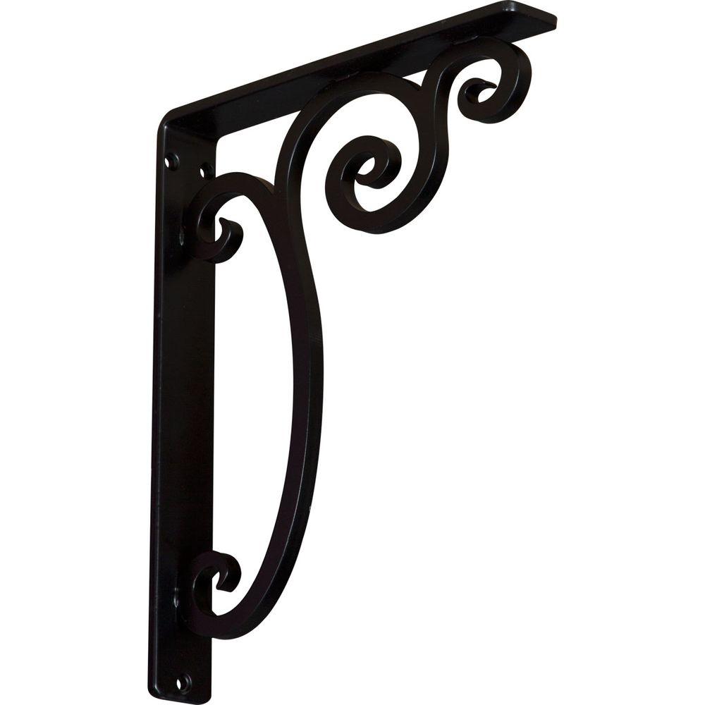 Ekena Millwork 1-1/2 in. x 12 in. x 10 in. Wrought Iron Single Center ...