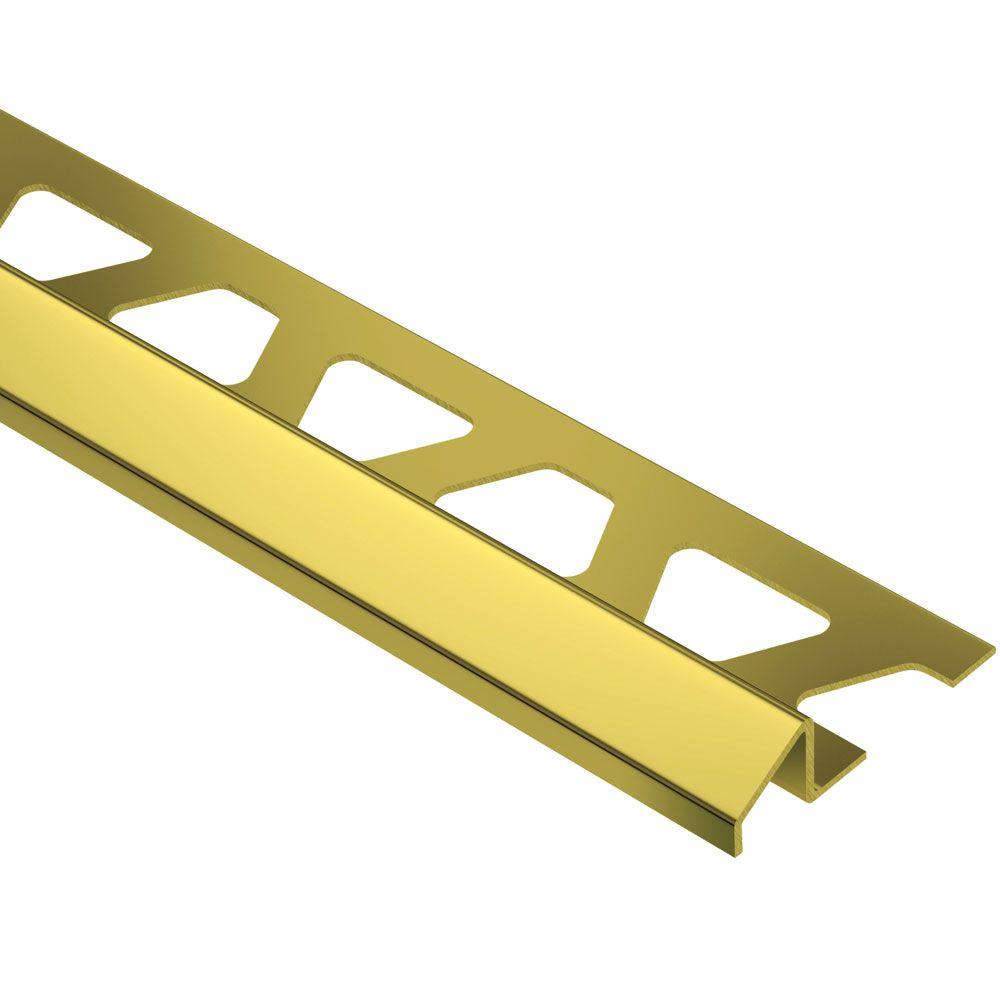 Schluter Schiene Solid Brass 1/8 in. x 8 ft. 2-1/2 in. Metal L-Angle ...