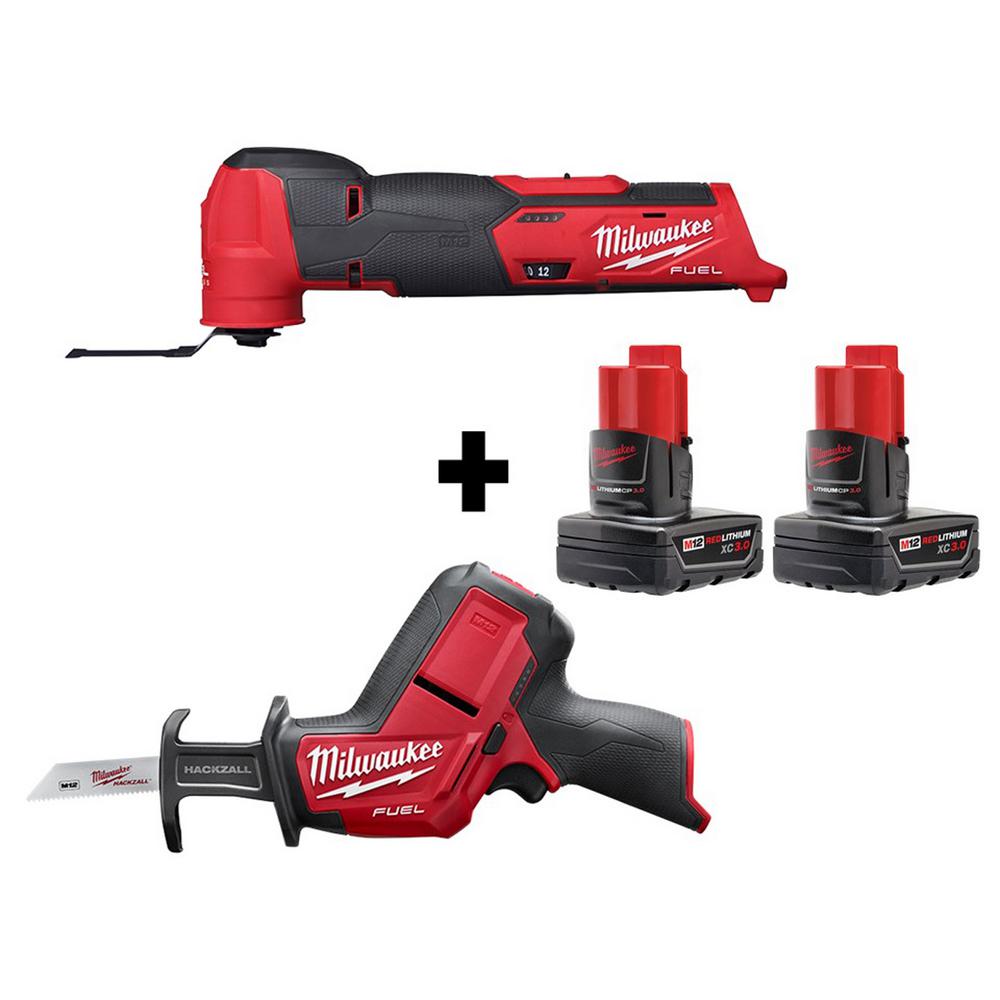 Milwaukee M12 FUEL 12V Lithium-Ion Cordless Oscillating Multi-Tool and ...