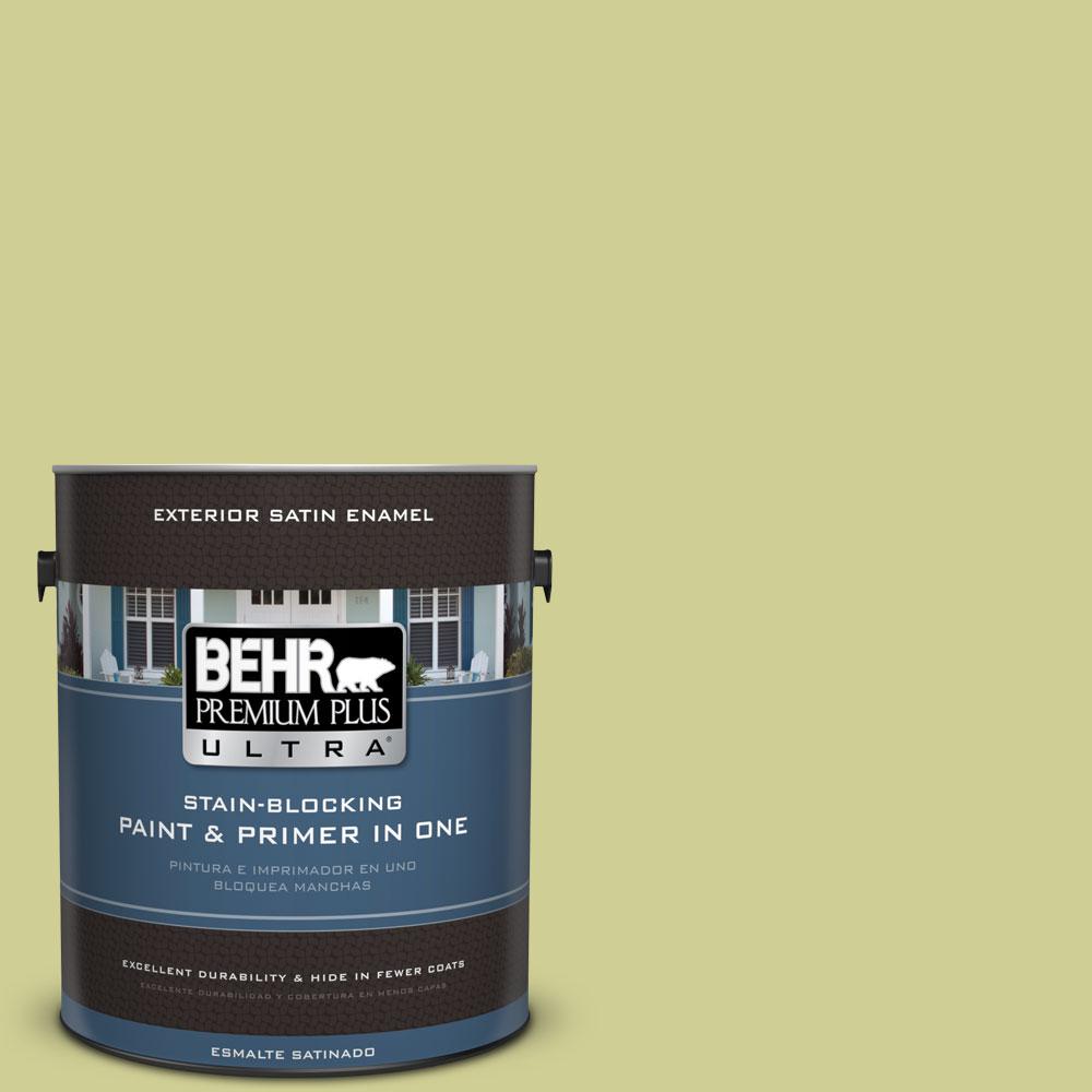 BEHR Premium Plus Ultra 1-gal. #M340-4 Wasabi Satin Enamel Exterior ...