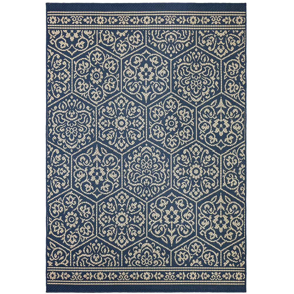 Garland Rug Medallion Navy 9 ft. x 12 ft. Area Rug-MA-00-0N-0912-10 ...