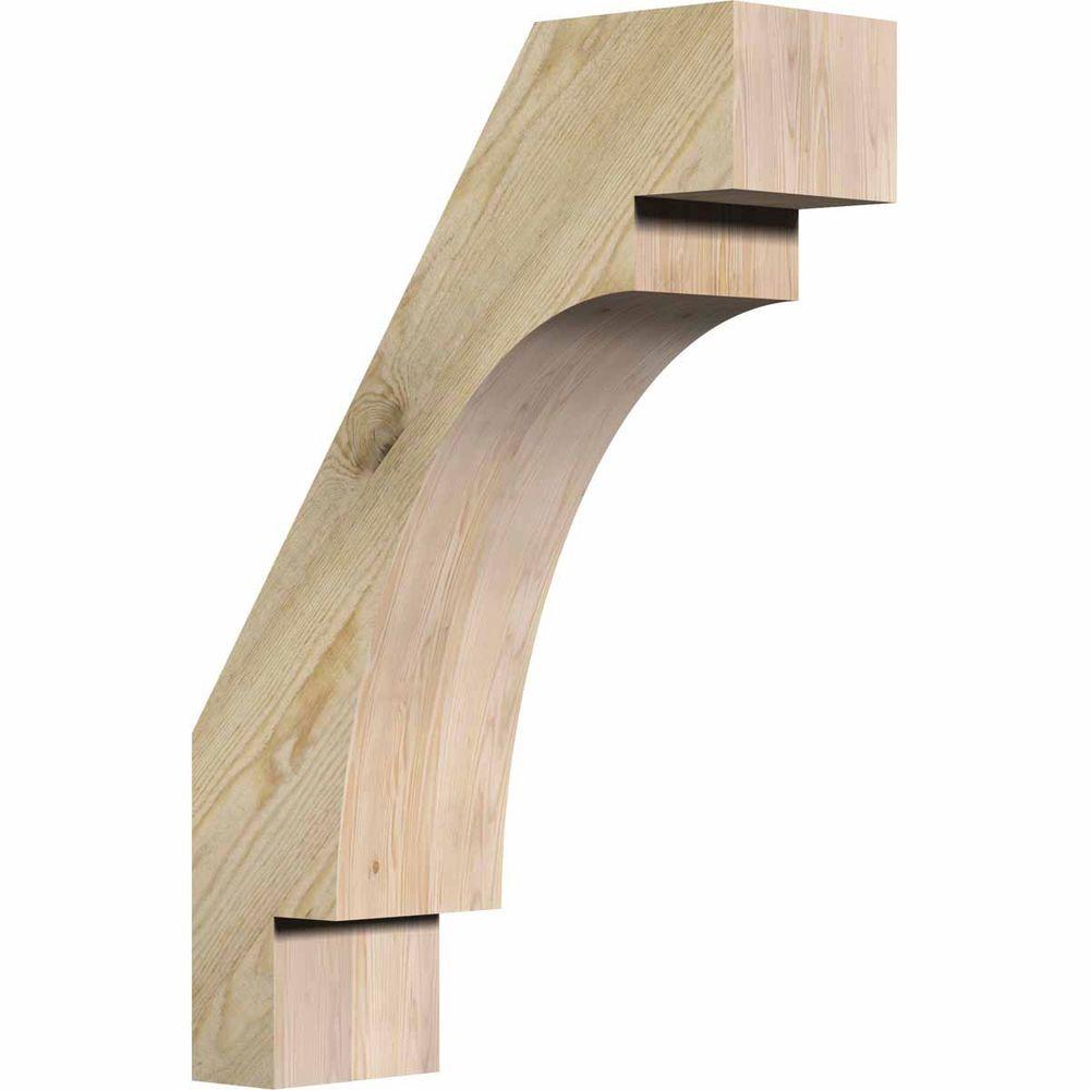 Fypon 5-1/4 in. x 18 in. x 24 in. Polyurethane Wood Grain Texture Knee ...