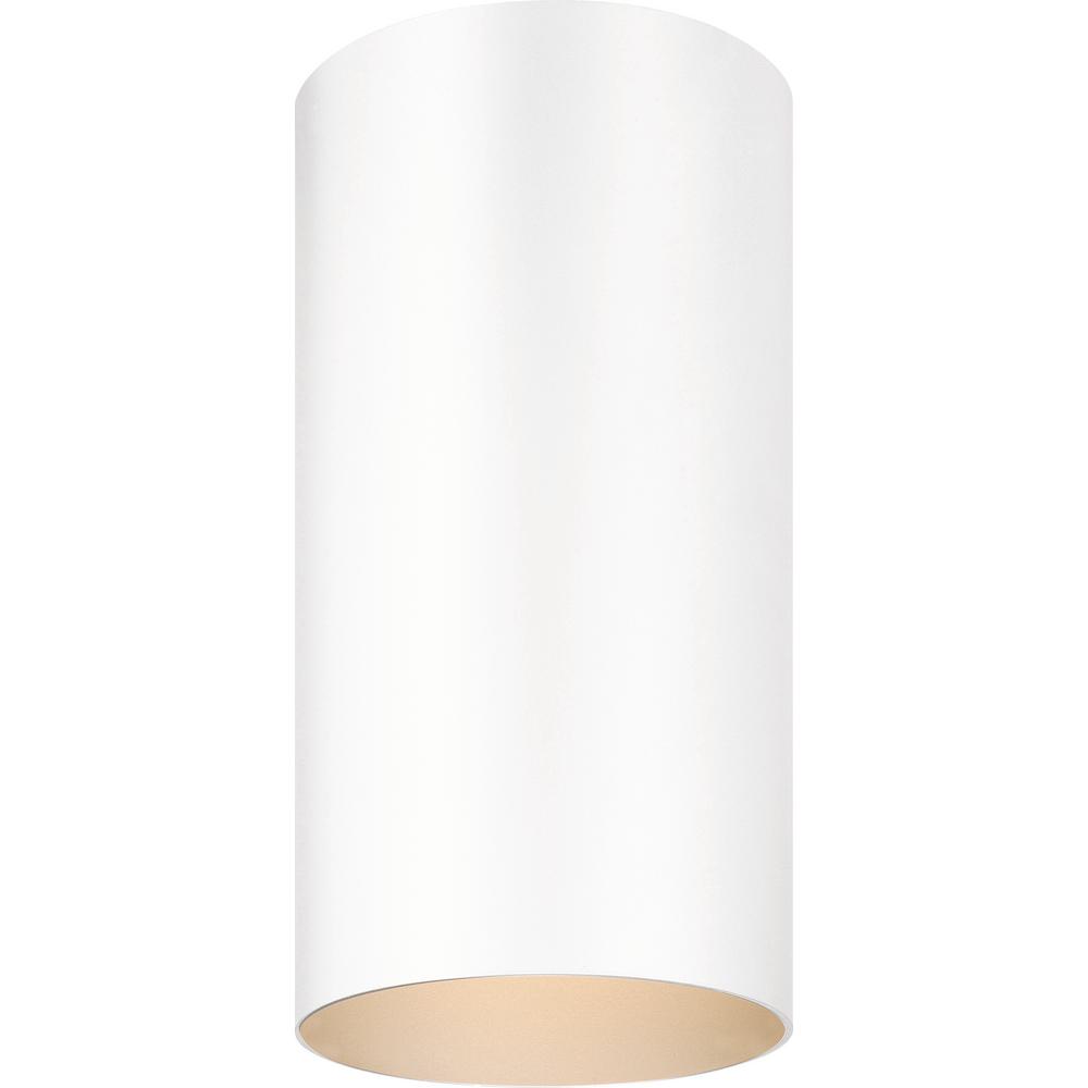 Volume Lighting 1-Light Indoor or Outdoor White Aluminum Flush Mount ...