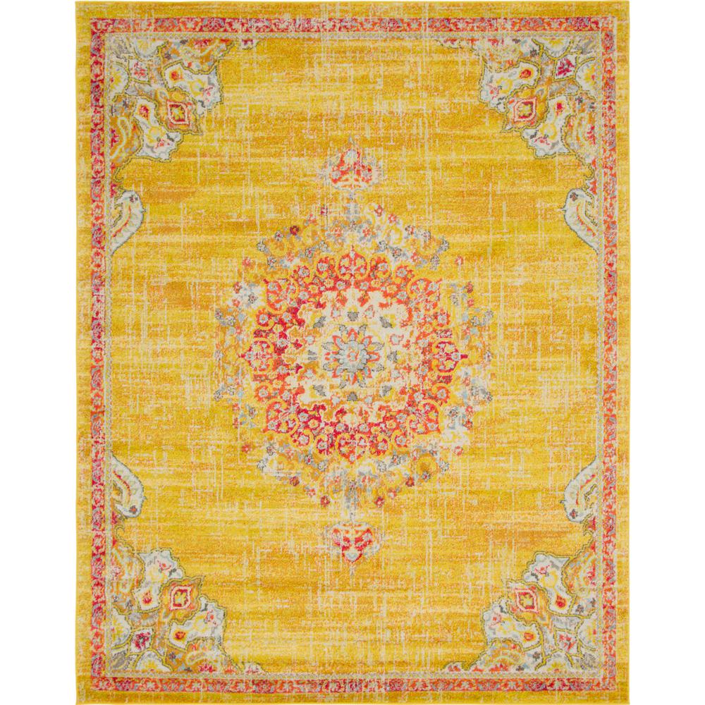 Unique Loom Penrose Alexis Gold 8 ft. x 10 ft. Area Rug-3143365 - The ...