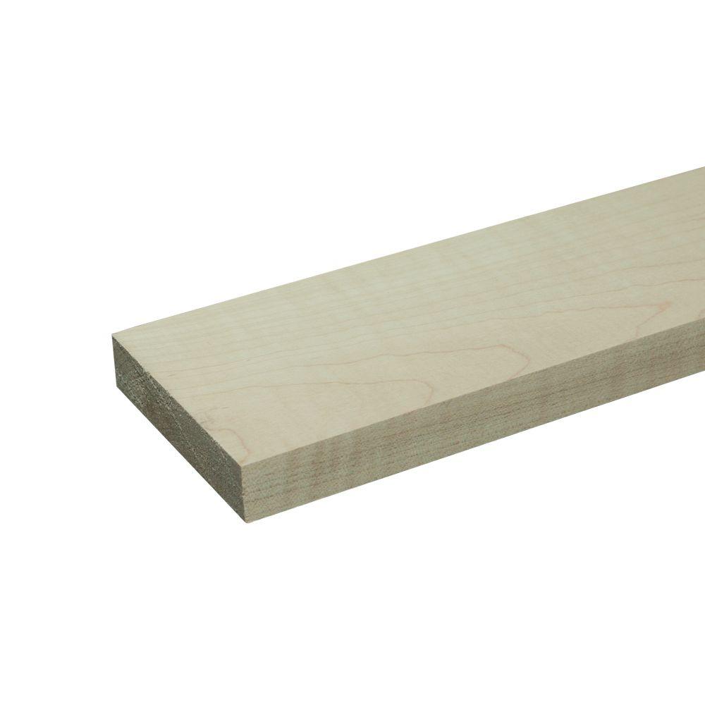 Builders Choice 1 in. x 4 in. x 6 ft. S4S Maple Board (2-Piece/Bundle ...