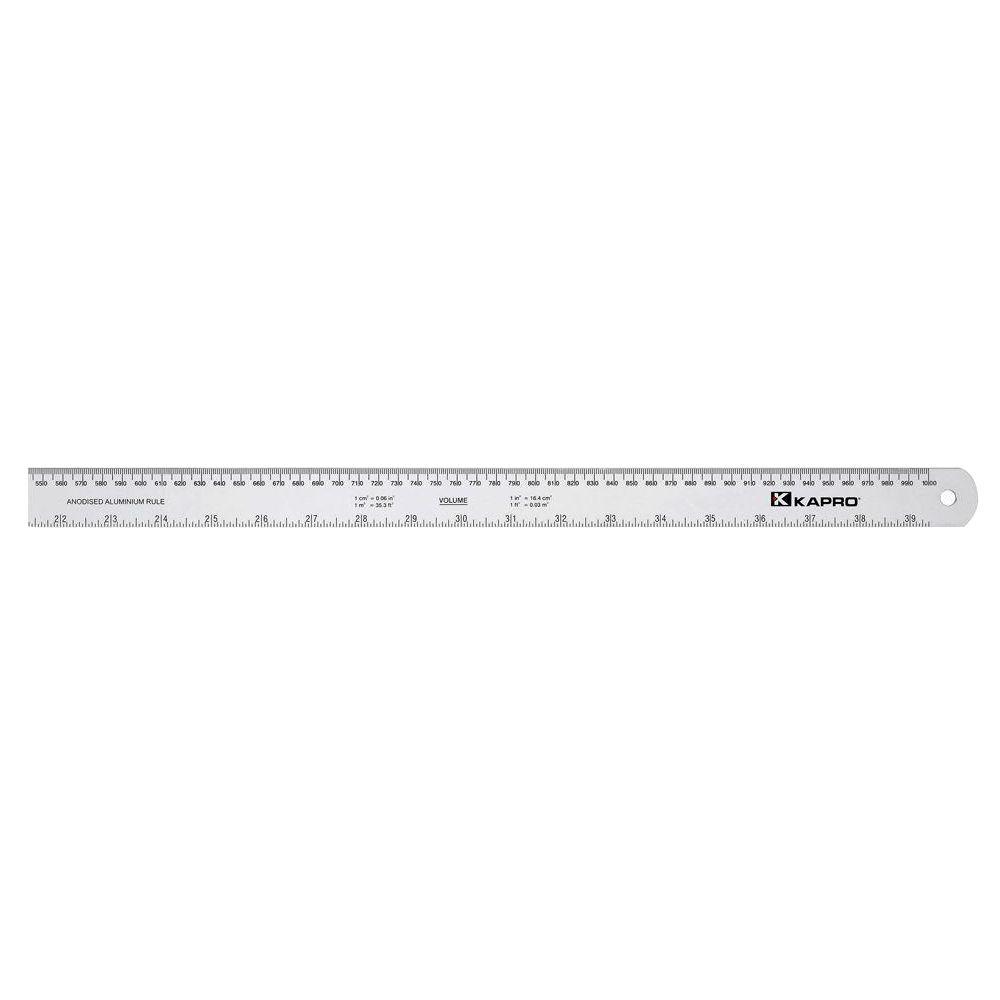 Kapro 36 in. Aluminum Ruler with Conversion Tables with English/Metric ...
