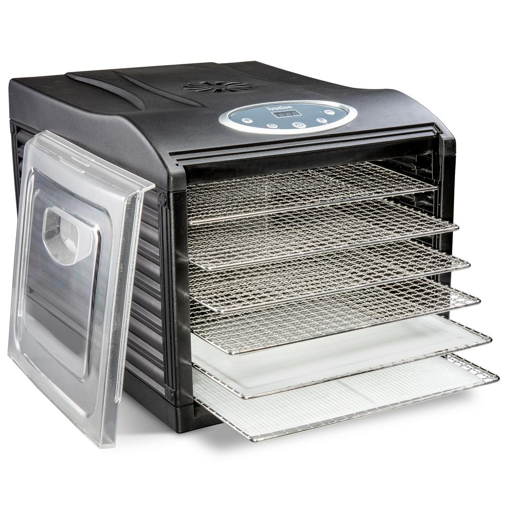 Ivation Stainless Steel Tray Food Dehydrator Machine 6 Trays 480w ...