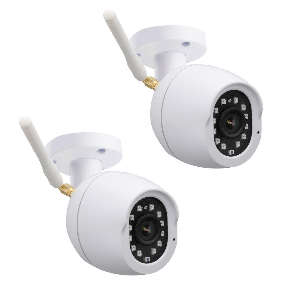 Energizer Wired 1080p Smart Outdoor Standard Security Camera System (2 ...