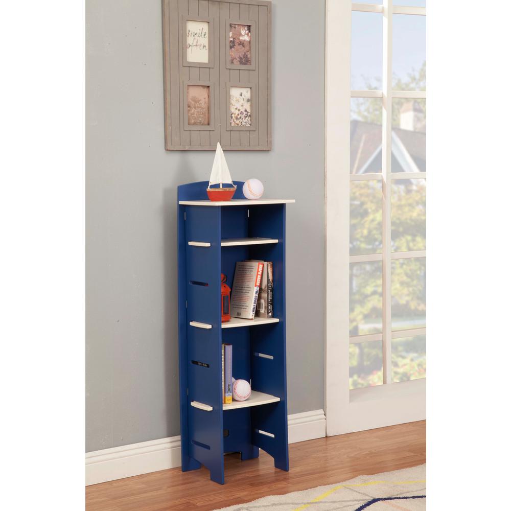 Legare Kid's Bookcase with 3 Shelves in Race Car Collection Blue and ...
