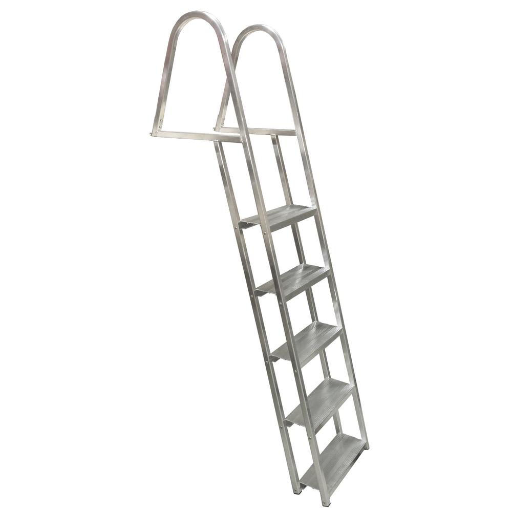 Multinautic 5-Step Angled Wide 5-1/2 in. Aluminum Dock Ladder-15522 ...