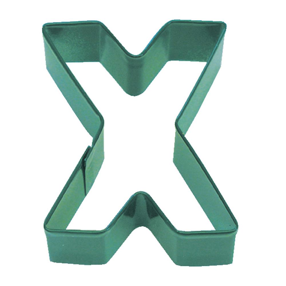 CybrTrayd 12-Piece Letter X Green Polyresin Cookie Cutter & Recipe-RM ...