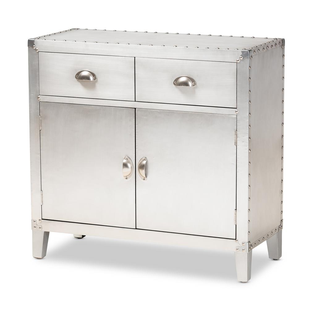 Baxton Studio Serge Silver Storage Cabinet with 2-Drawers-160-10242-HD ...