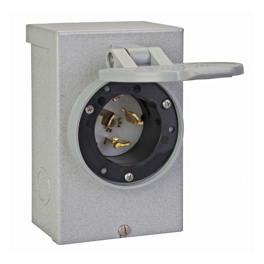 Nema Ss2-50p Receptacle EilxMag 50 Amp Generator Power Inlet Box - NEMA ...