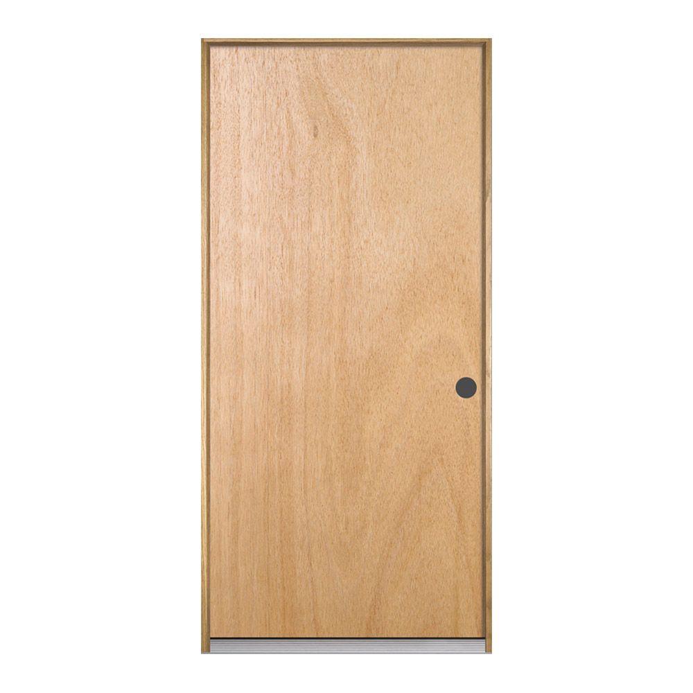 JELD WEN 32 In X 80 In Unfinished Left Hand Flush Solid Core Hardwood JELD WEN 32 In X 80 In Unfinished Left Hand Flush Solid Core Hardwood