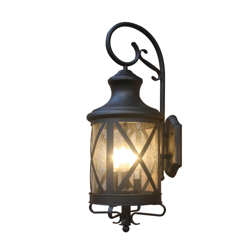 Taysom 4-Light Black Outdoor Wall Mount Barn Light Sconce Lantern ...