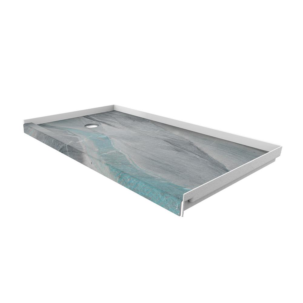 FlexStone 32 in. x 60 in. Single Threshold Shower Base with Left Hand ...