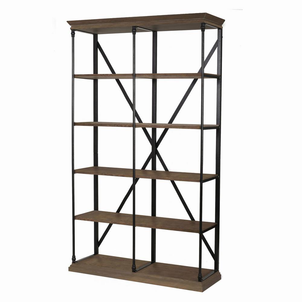 Noble House Brown 5-Tier Etagere Shelf-295787 - The Home Depot