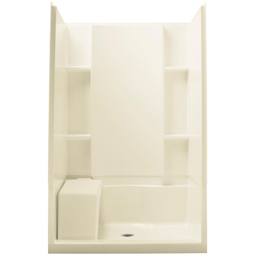 STERLING Accord 36 in. x 48 in. x 74.75 in. Shower Kit in Biscuit with ...