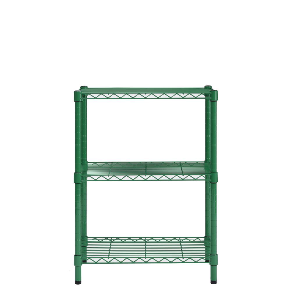 Muscle Rack Green 3-Tier Steel Wire Shelving Unit (23 in. W x 31 in. H ...
