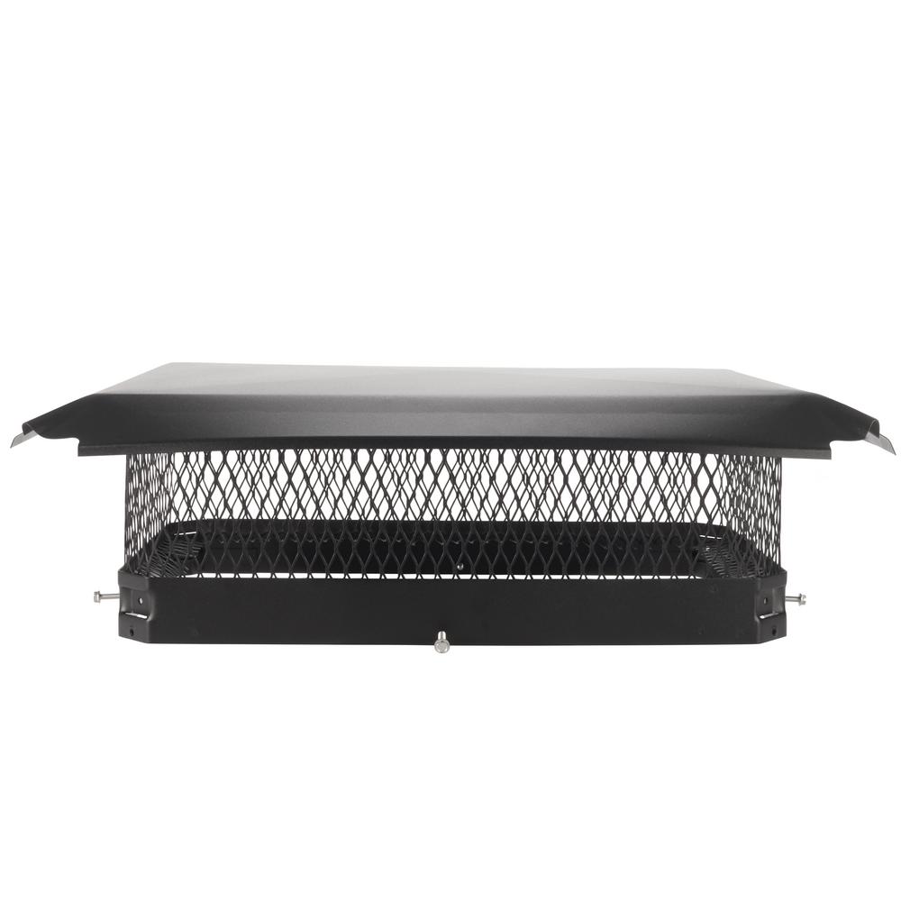 HY-C 20-1/2 in. x 13 in. Chimney Cap in Black Galvanized Steel-U1320B34 ...