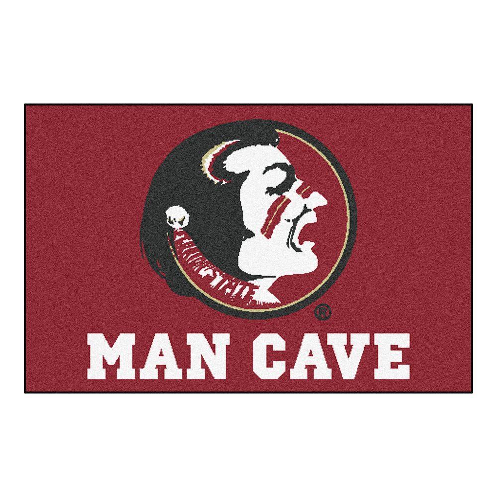 FANMATS Florida State University Red Man Cave 2 ft. x 3 ft. Area Rug ...