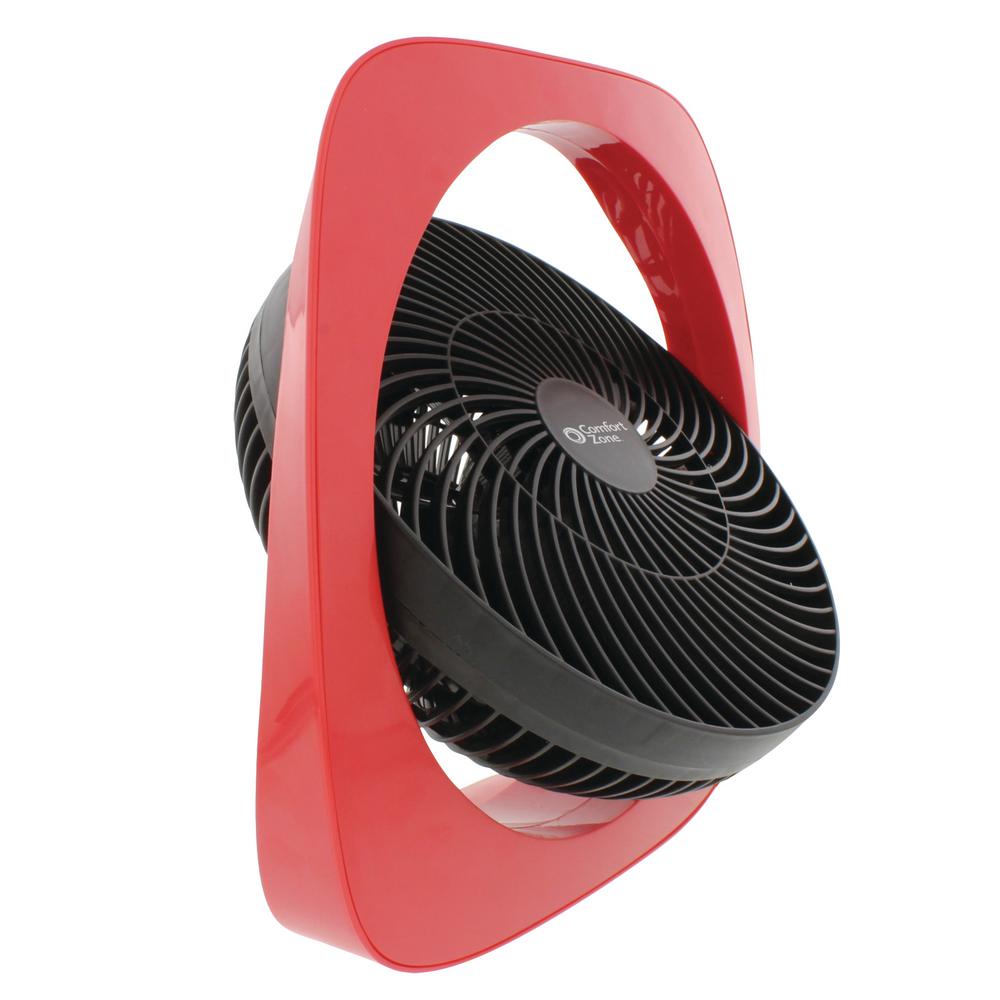 Comfort Zone 10 in. 3-Speed Turbo Table Fan with Rotary Control-CZ110RD ...