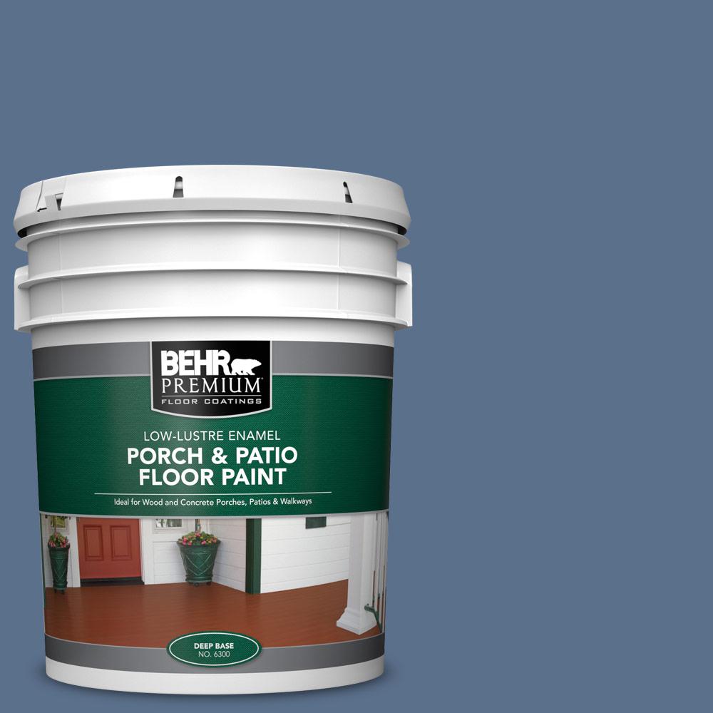 BEHR Premium 5 gal. #600F-6 Atlantic Blue Low-Lustre Enamel Interior ...