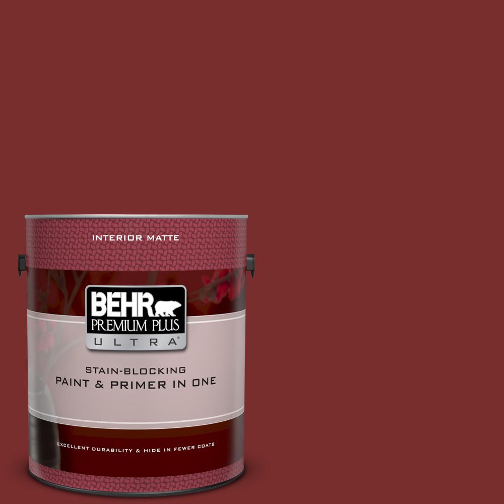 BEHR Premium Plus Ultra 1 gal. #UL120-22 Red Pepper Matte Interior ...