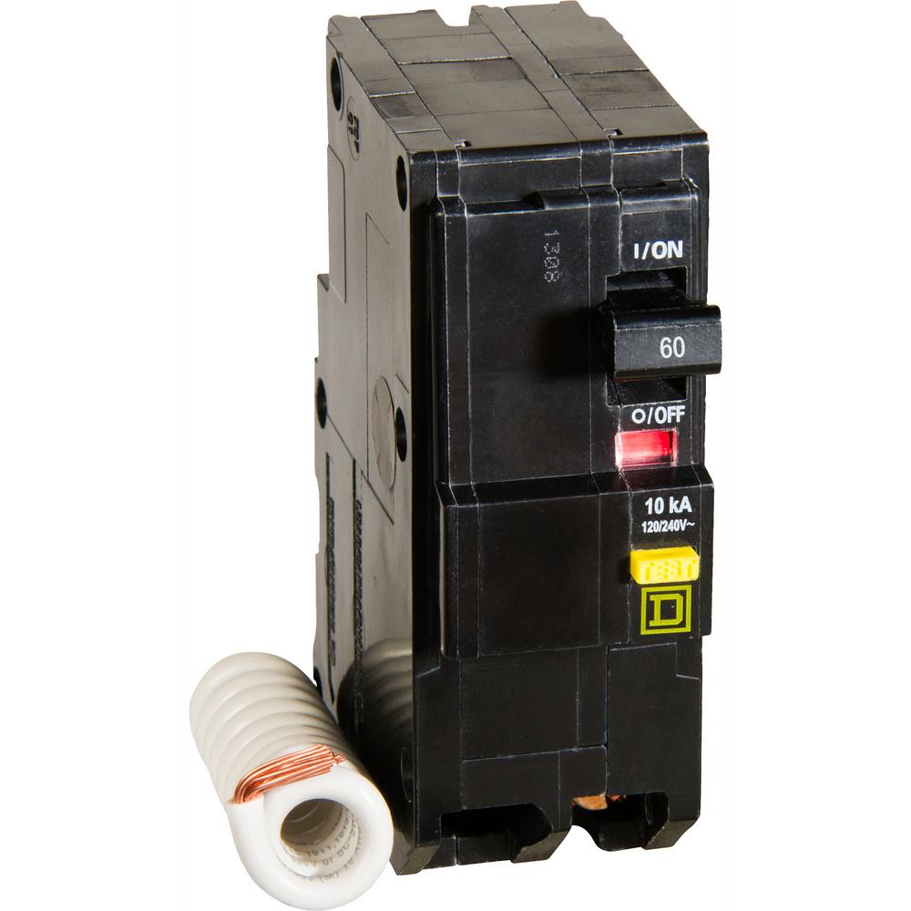 Square D QO 60 Amp 2 Pole GFCI Breaker QO260GFICP The Home Depot Square D QO 60 Amp 2 Pole GFCI Breaker QO260GFICP The Home Depot