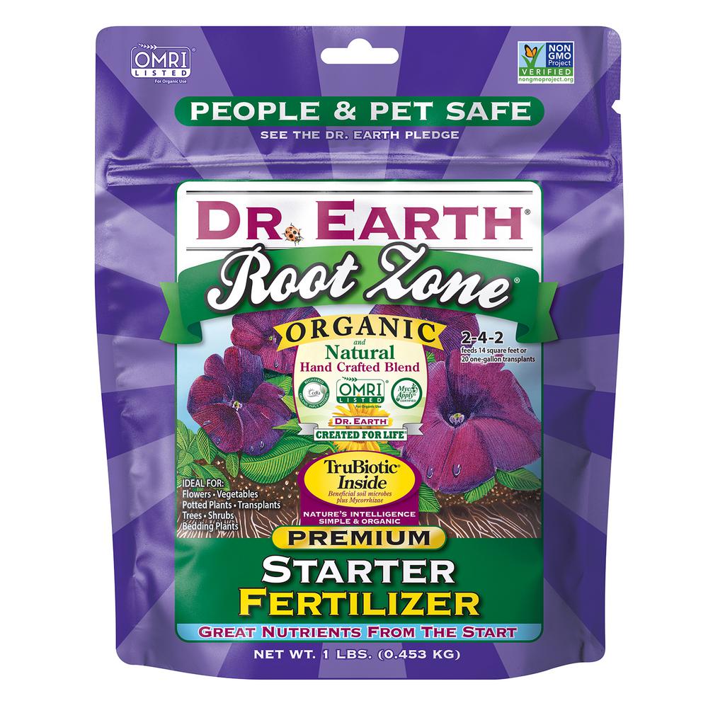 DR. EARTH 1 lb. 13 sq. ft. Organic Root Zone Starter Dry Fertilizer ...