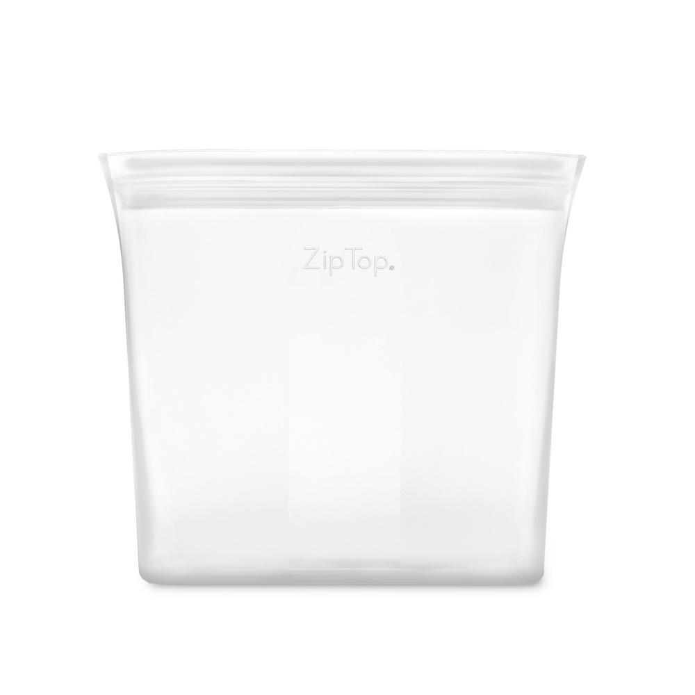 Zip Top 4 oz. Frost Reusable Silicone Snack Bag Zippered Storage ...
