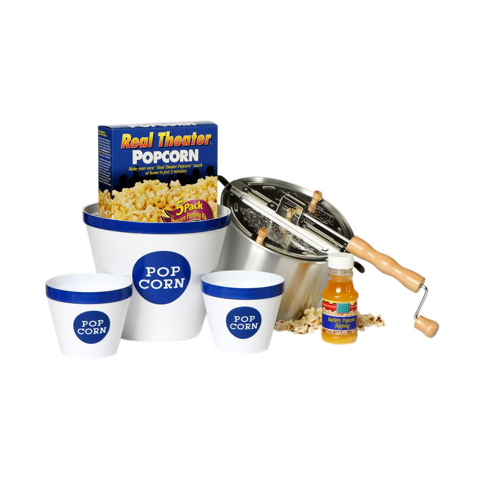 Whirley Pop 6 Qt. Aluminum Popcorn Popper Set (3-Piece) 37032 - The ...