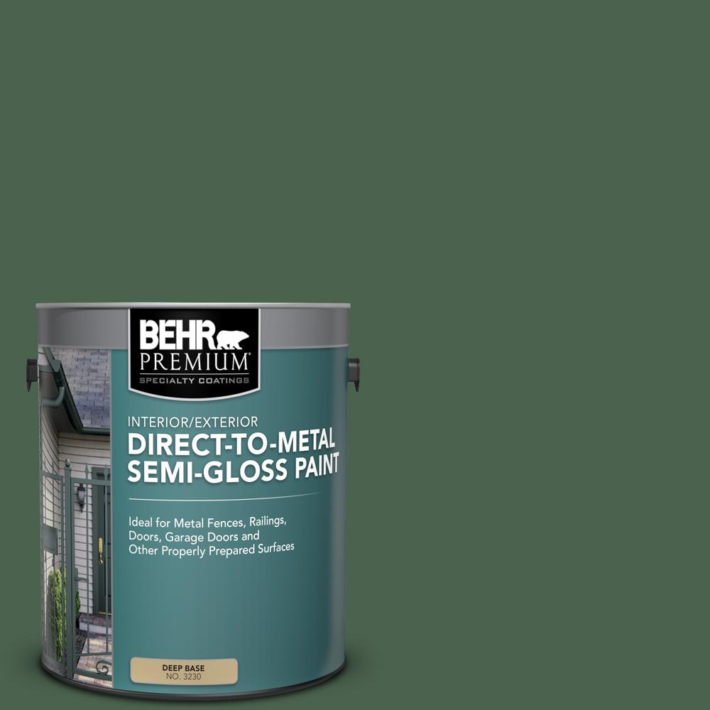 BEHR PREMIUM 1 gal. #S410-7 Equestrian Green Semi-Gloss Direct to Metal ...