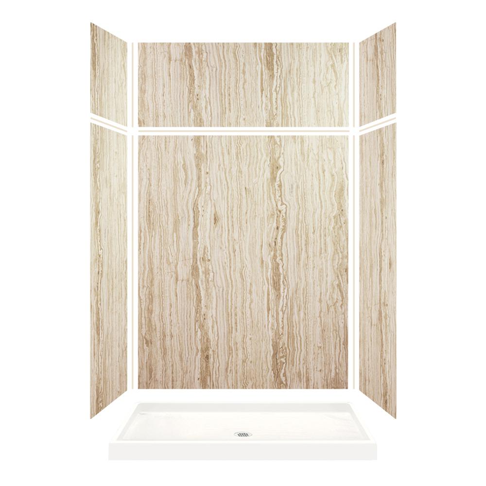 Transolid Expressions 32 in. x 60 in. x 96 in. Shower Kit with ...