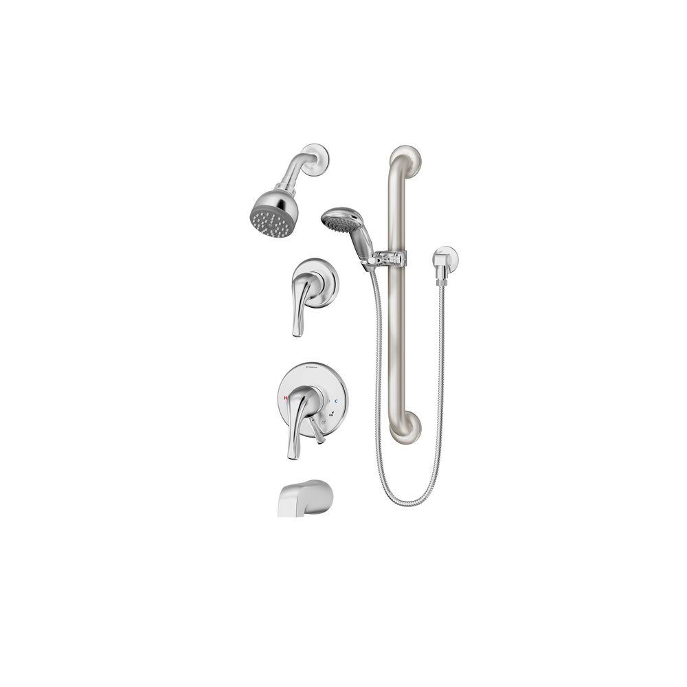 Symmons Origins Temptrol 1-Handle Tub and Shower Faucet Trim Kit in ...