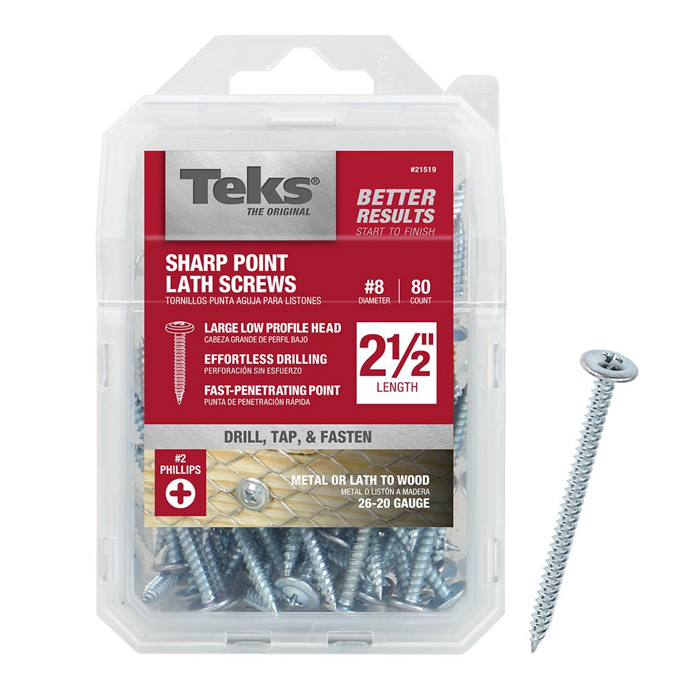 White Truss Head Screws 8 Count - #8 Klath Sharp Point Phillips ...