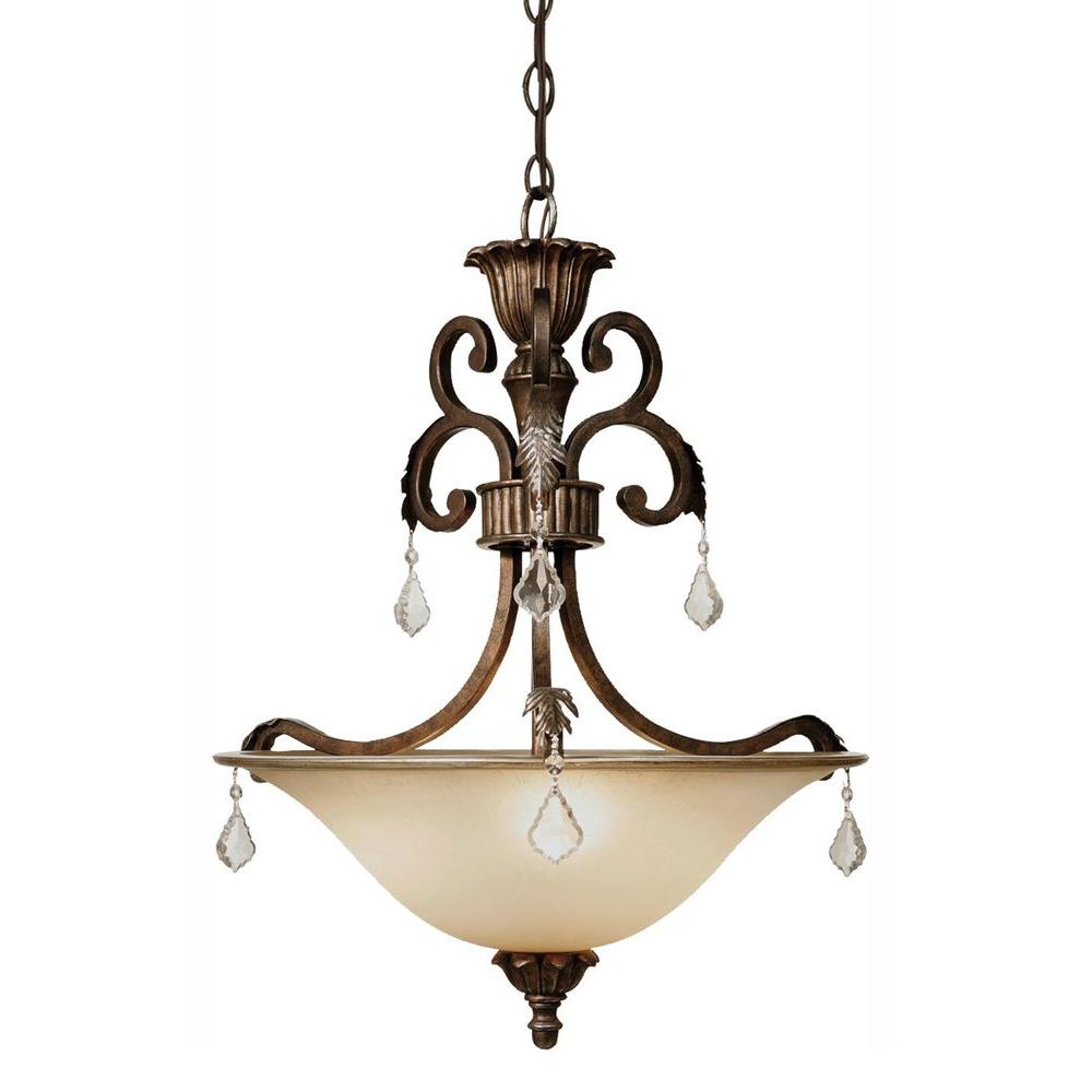 Glomar 3-Light Dark Chocolate Bronze Pendant-HD-1928 - The Home Depot Glomar 3-Light Dark Chocolate Bronze Pendant-HD-1928 - The Home Depot